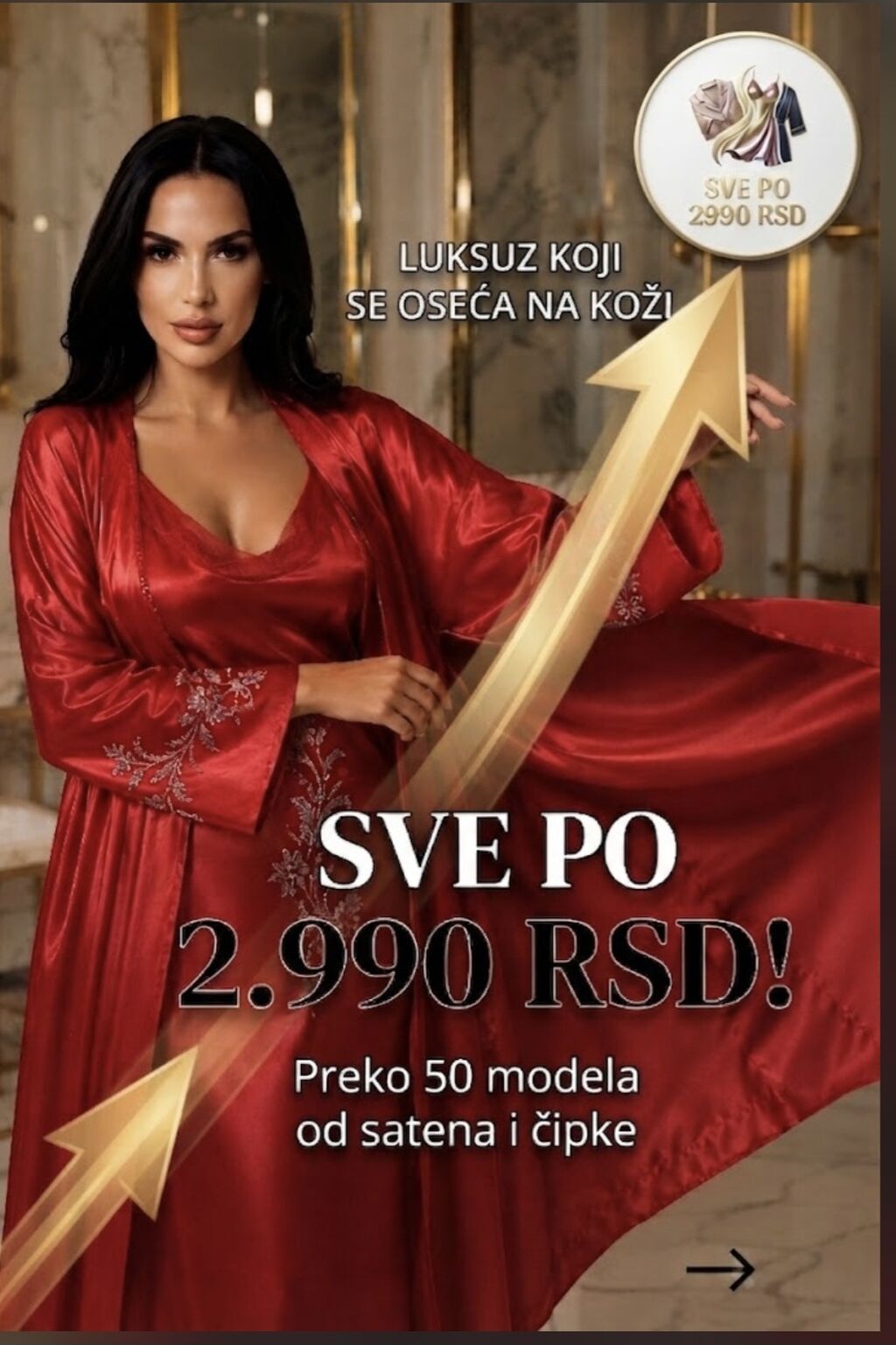 Luksuzne ženske spavaćice i kućni ogrtači – satenske i čipkane