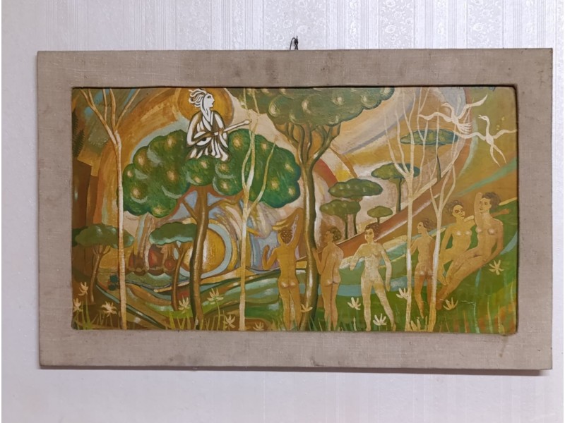 Slika ulje na dasci 75x45