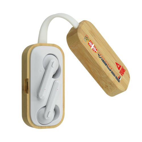 PEAK Fun Eco Bug bežične bluetooth slušalice, boja drveta