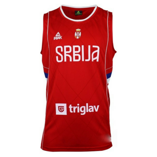 PEAK košarkaški navijački dres Srbija crveni, okrugli izrez