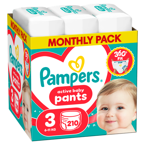 Pampers Active baby Pants mesečno pakovanje pelena XXL