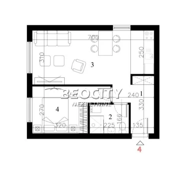 Dvosoban stan, 40 m2, Liman 4 ID: 135063