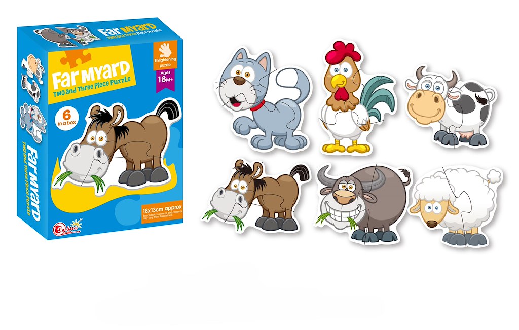 Puzzle domaće životinje – 6 delova