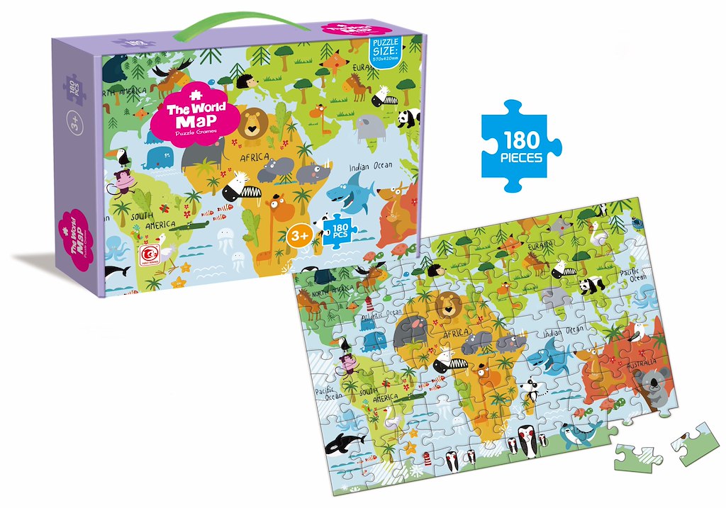 Puzzle mapa sveta – 180 delova