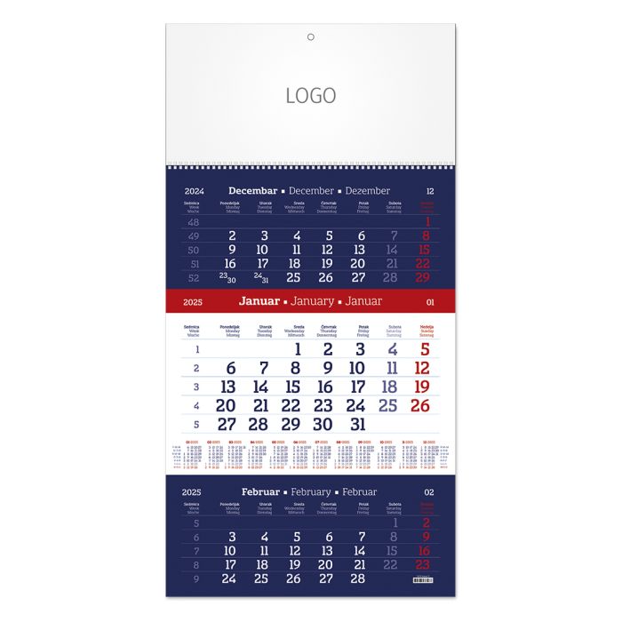 POSLOVNI 78 - Zidni kalendar: 12 lista, tromesečni, jednodelni