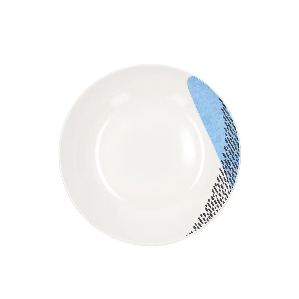 Tognana Set dubokih tanjira Ikonic, 20 cm, 6 komada, Belo-plavi