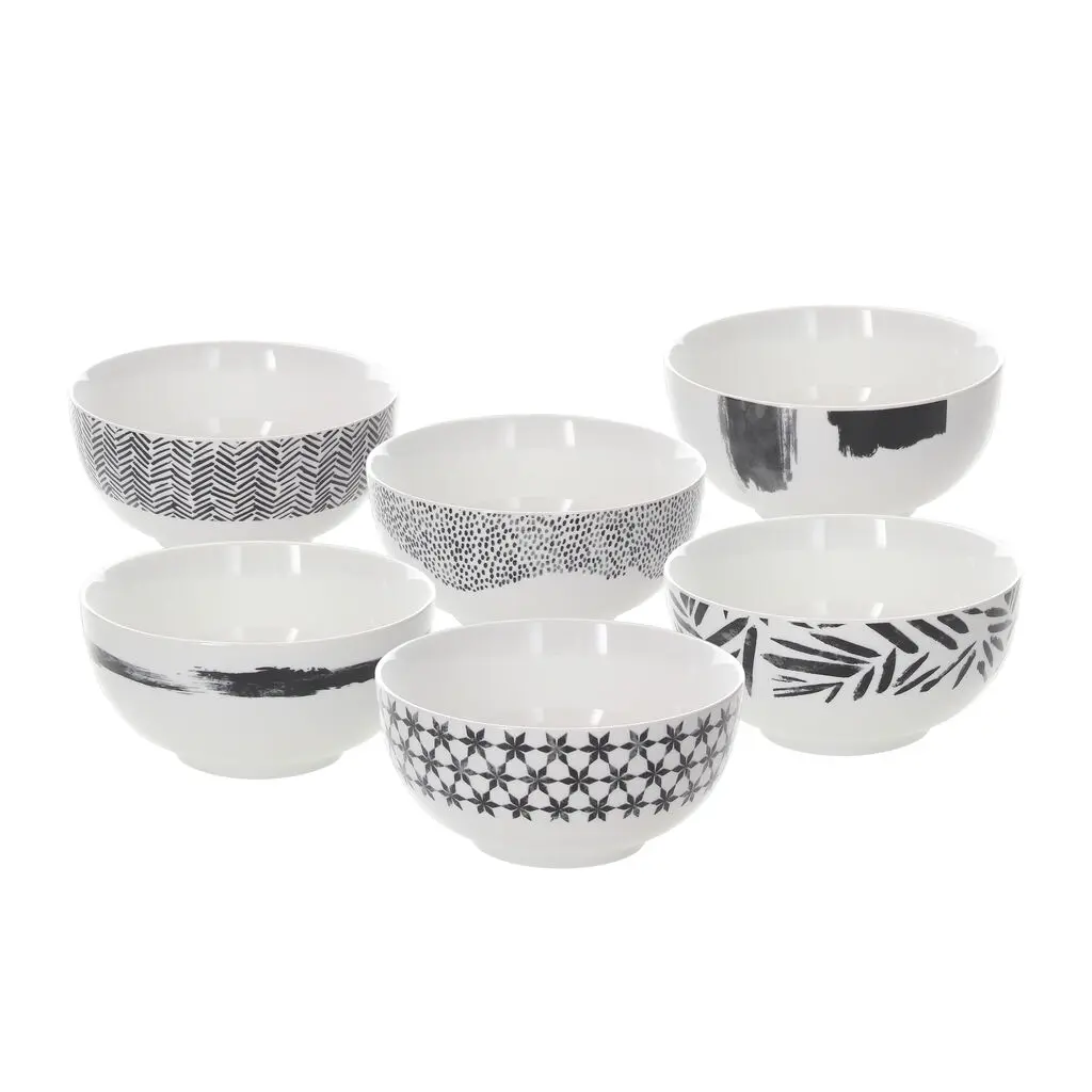 Tognana Set činija Zenith, 14 cm, 6 komada, Crno-beli