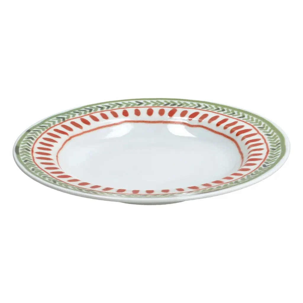 Tognana Set dubokih tanjira Soho, 22 cm, 6 komada, Belo-zeleni