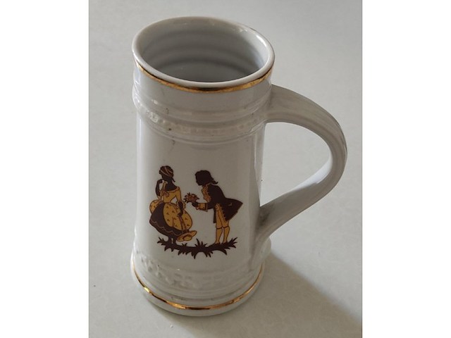 Porcelanska krigla FP Zaječar 70-ih sa pozlatom