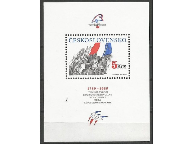 Čehoslovačka,200 god Francuske revolucije 1989.,blok,