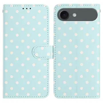 IPHONE AIR POLKA DOT PATTERN WALLET CASE - BLUE