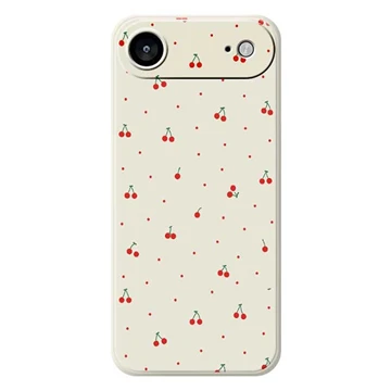 IPHONE AIR CHERRY PATTERN TPU CASE - BEIGE