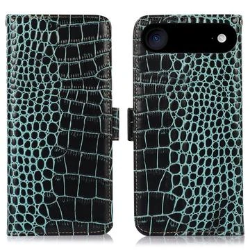IPHONE AIR CROCODILE SERIJA KOŽNA MASKA-NOVČANIK SA RFID-OM - ZELENA