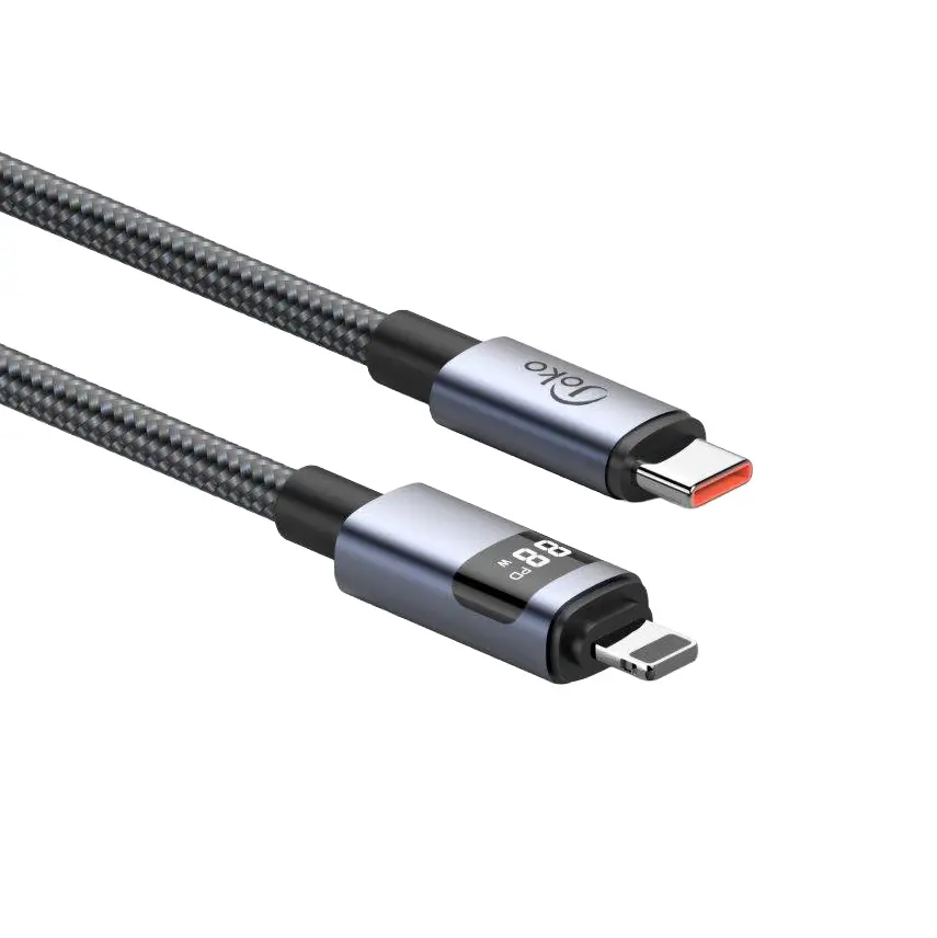 Data kabl KONFULON DL95,LCD Display,27W,Type C na Lightning 1m