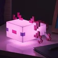 Paladonska lampa Minecraft Aksolotl, bela