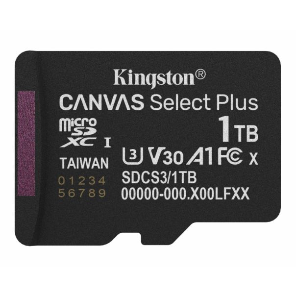 KINGSTON Memorijska kartica U1 V10 SDXC 1TB Canvas Select Plus G3 150R A1 SDCS3/1TBSP