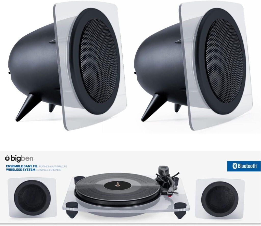 Bigben bežični audio set – gramofon i zvučnici s Bluetooth
