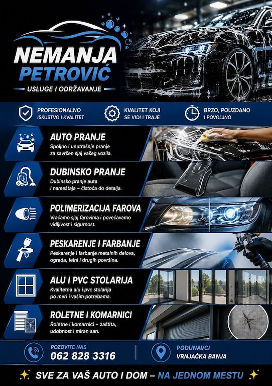 Usluge održavanja vozila i doma – Nemanja Petrović - Auto pranje -
