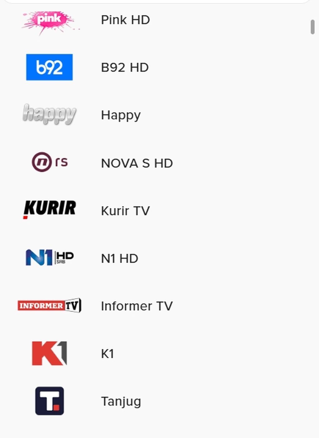 TV paket sa nacionalnim informativnim sportskim filmskim