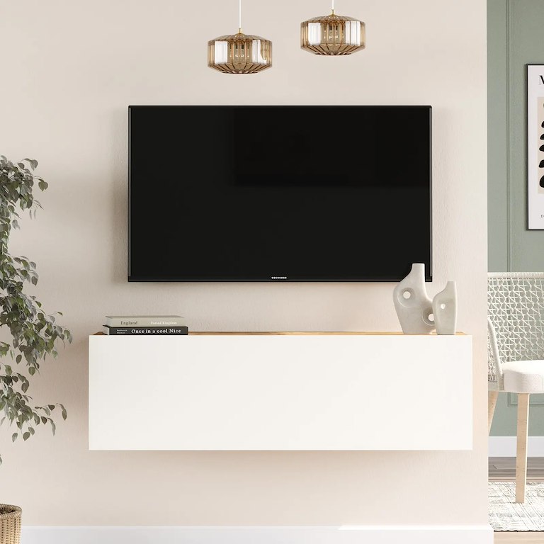 Hanah home TV Komoda Bež-Bela