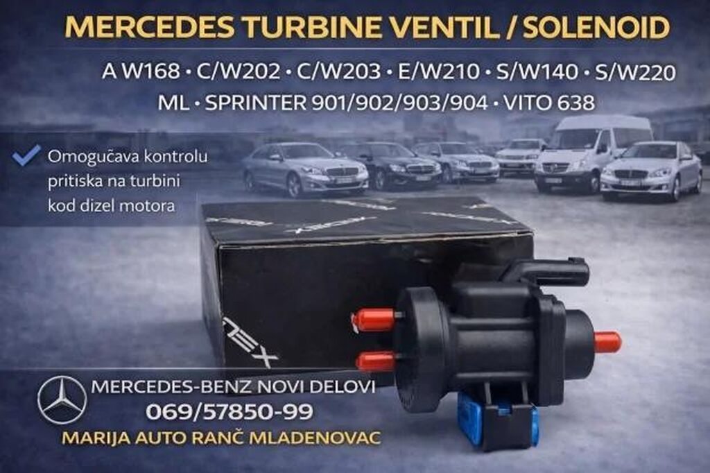 VENTIL TURBINE SOLENOID MERCEDES A C E S ML SPRINTER VITO | Ventil