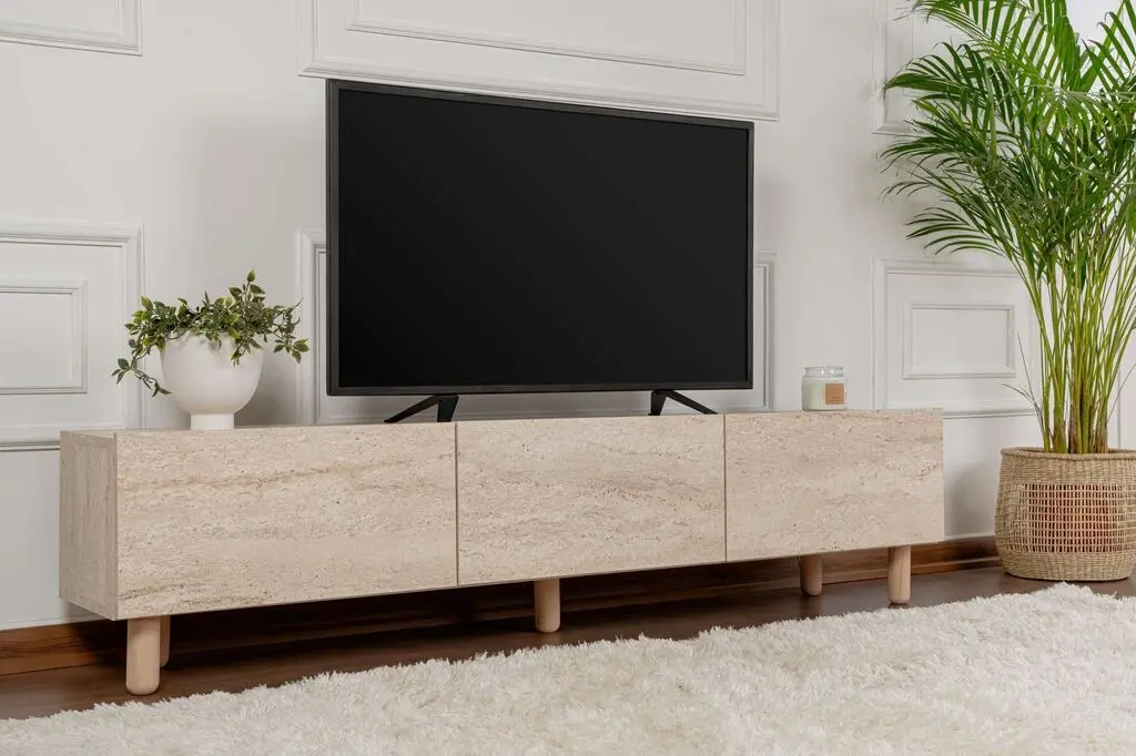 Hanah Home TV Komoda Alvin, 180x42x31,4 cm, Bež
