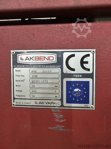Valjaonica limova
AKYAPAK AHS 20/20