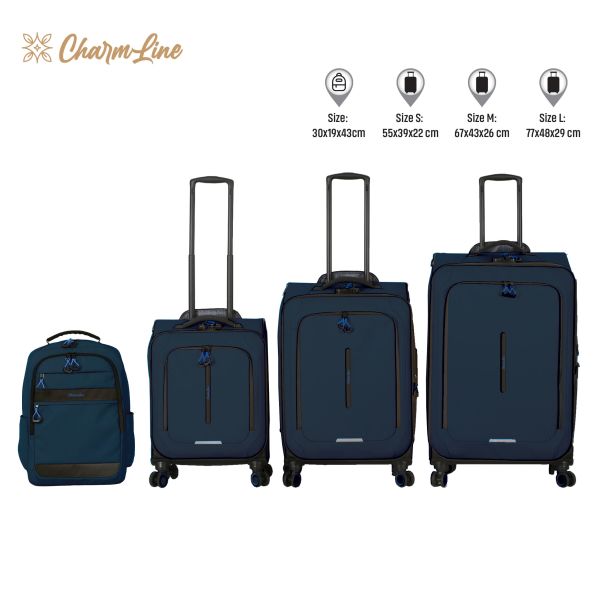 SET KOFERA NAVY BLUE 4KOM CL025