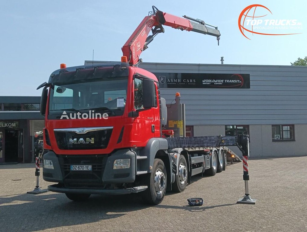 MAN TGS 35.360 8x2 - Fassi 23TM Crane, Machine transporter, Loading šlep auto