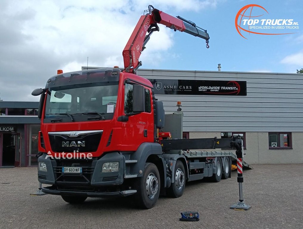 MAN TGS 35.360 8x2 - Fassi 23TM Kraan, Crane, Machine transporter, O šlep auto
