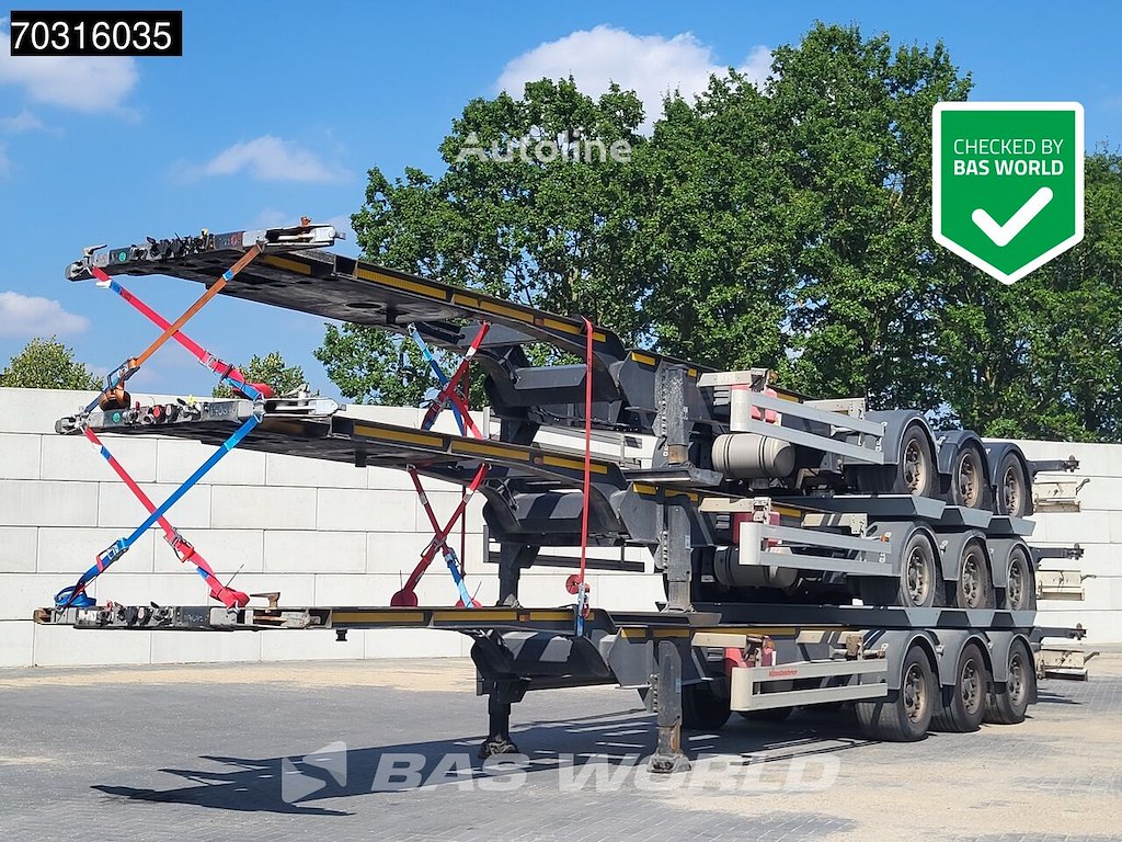 Kässbohrer CS 3 axles Lift Axle Stack poluprikolica za prevoz kontejnera