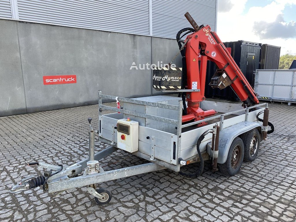 Trailer med Hymaco Maxilift kran ML400L prikolica za građevinske strojeve