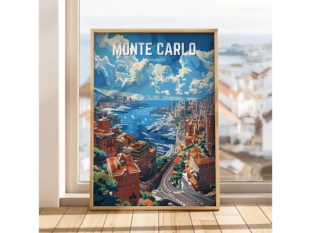 Poster Monte Carlo 40x30 cm