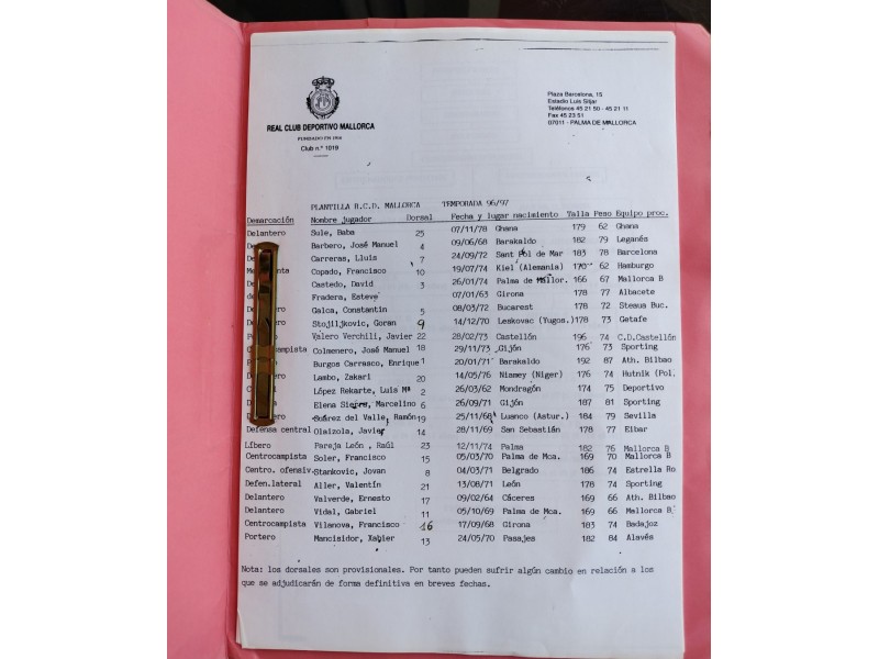 FC MAJORKA - dokumenatcija
