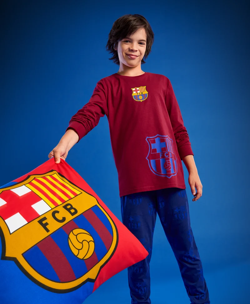 Pidžama za dečake Barcelona sa dugim rukavima, 100% pamuk