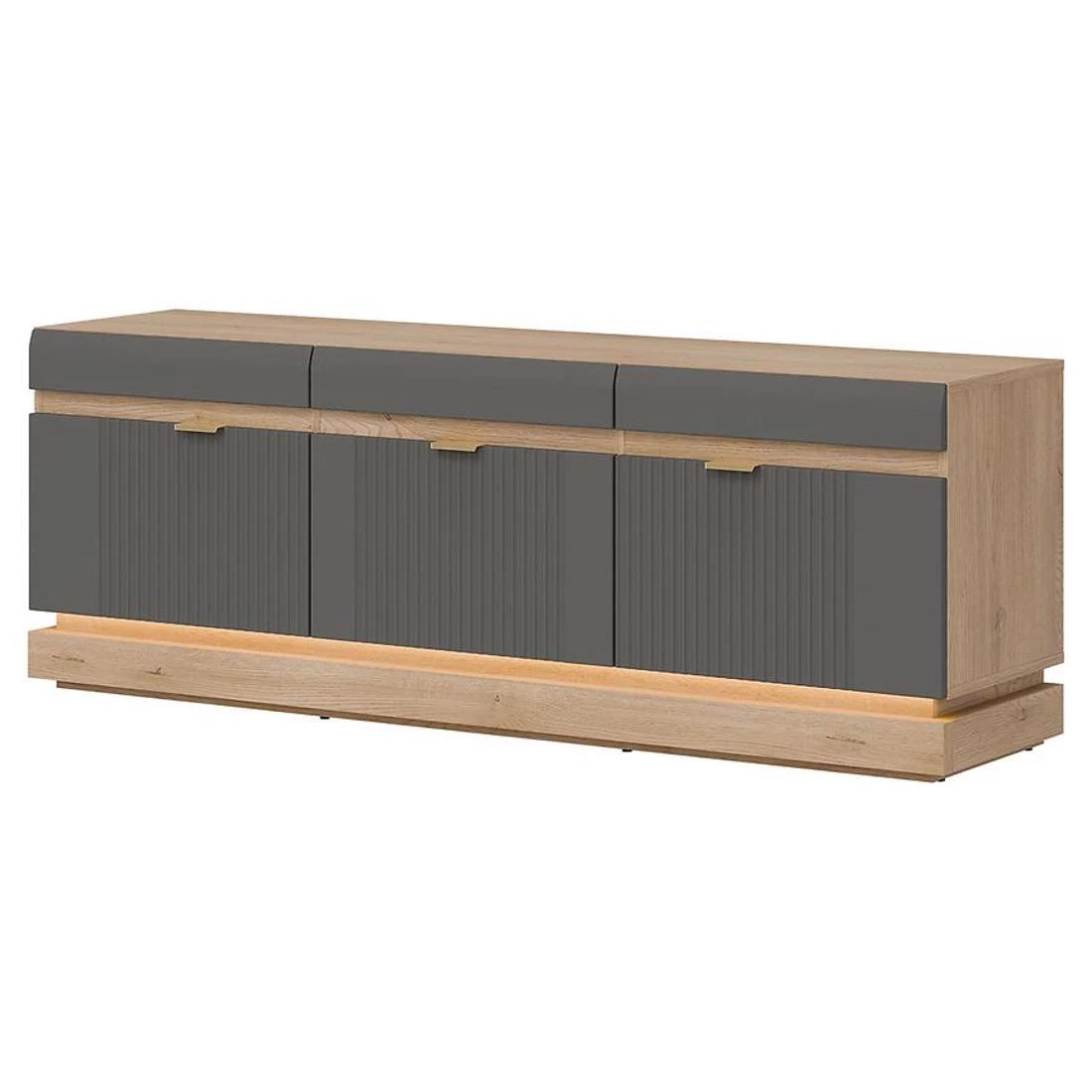 Milton TV komoda 163,5x40,5x58,5 hrast/siva