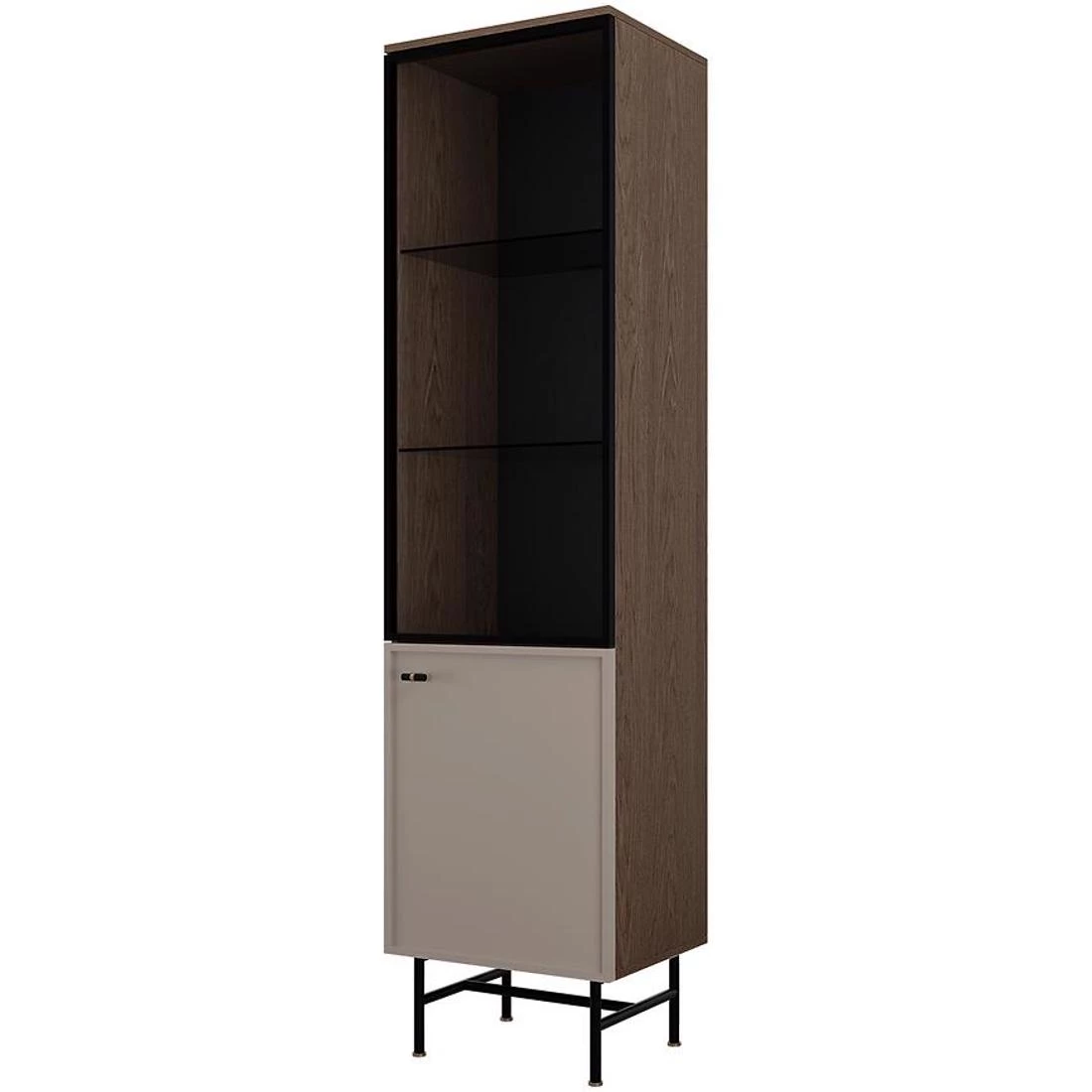 Elora 3l/P vitrina 90x40x196 cm baltic storm/karamel
