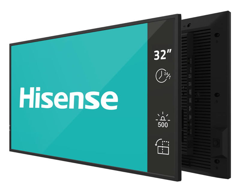 HISENSE 32DM66D 32" FHD 500 nita Digital Signage Display - 24/7 Operation