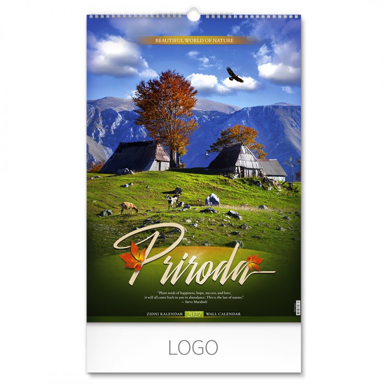 PRIRODA 02, zidni kalendar: 7 listova, dvomesečni