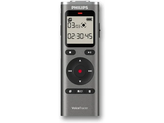 Philips Diktafon DVT1170 Mono 8 GB LCD sivi