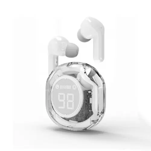 Gembird Bežične slušalice TWST-01-W, Bluetooth 5.4, TWS, LCD, Bele