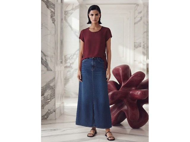 ONLY bordo bluza sa metalnim alkama i trakama - Vel. 38
