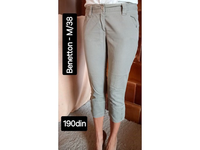 Benetton ženske kapri pantalone krem M/38