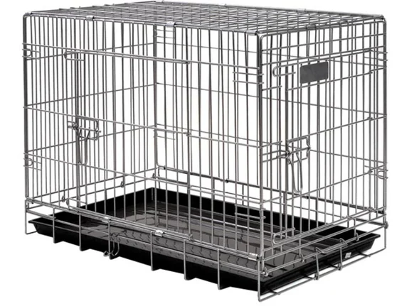 FARMCOMPANY sklopivi metalni kavez za pse 124X76X80cm