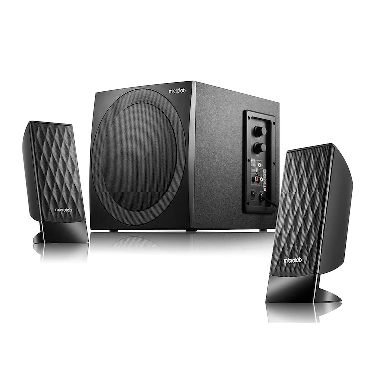 MICROLAB Aktivni drveni zvučnici M-300 2.1 38W RMS(14W, 2x12W)