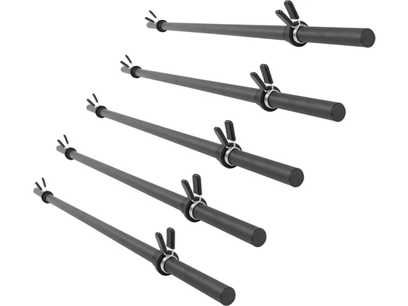 GORILLA SPORTS Set od 5 plastičnih šipki za aerobik (130 cm + 2 sigurnosne opruge za tegove)
Šipke idealne za aerobik, crossfit, ili bilo koji drugi trening snage sa tegovima po vašem izboru
Šip...