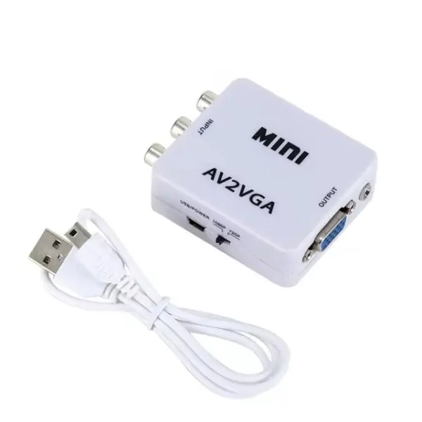 GEMBIRD Konverter AV u VGA, Mini, Beli