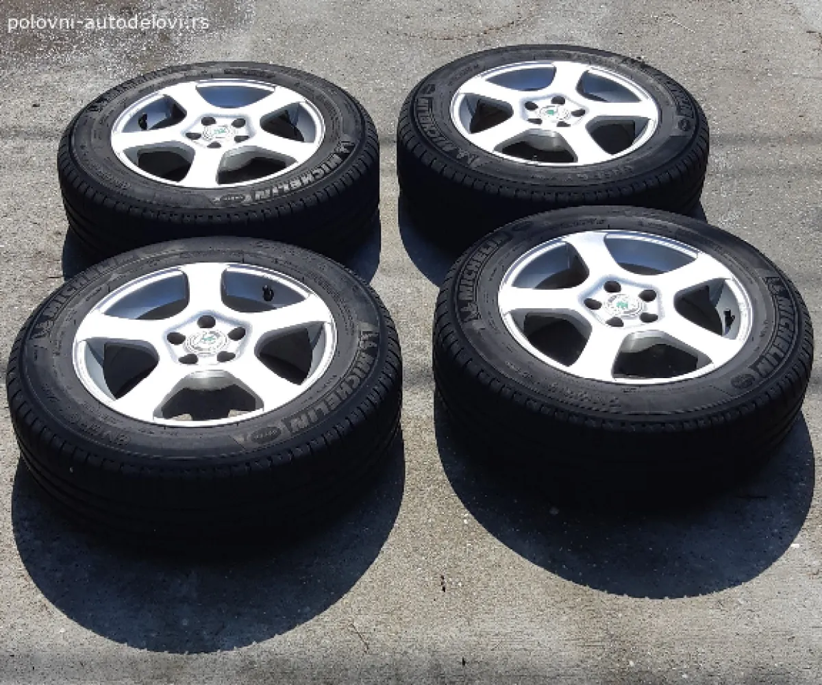 Alu felne 15 5x100 + Michelin 195 65 R15 SKODA VW AUDI
