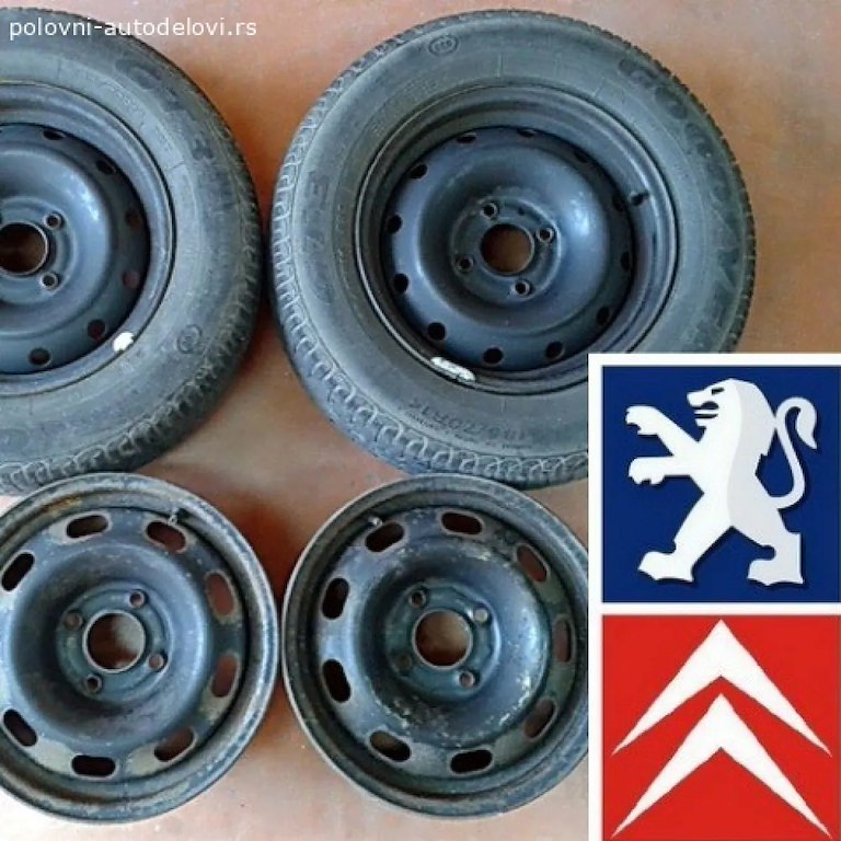 FELNE čelične 13 14 15 16 coli za Pežo i Citroen