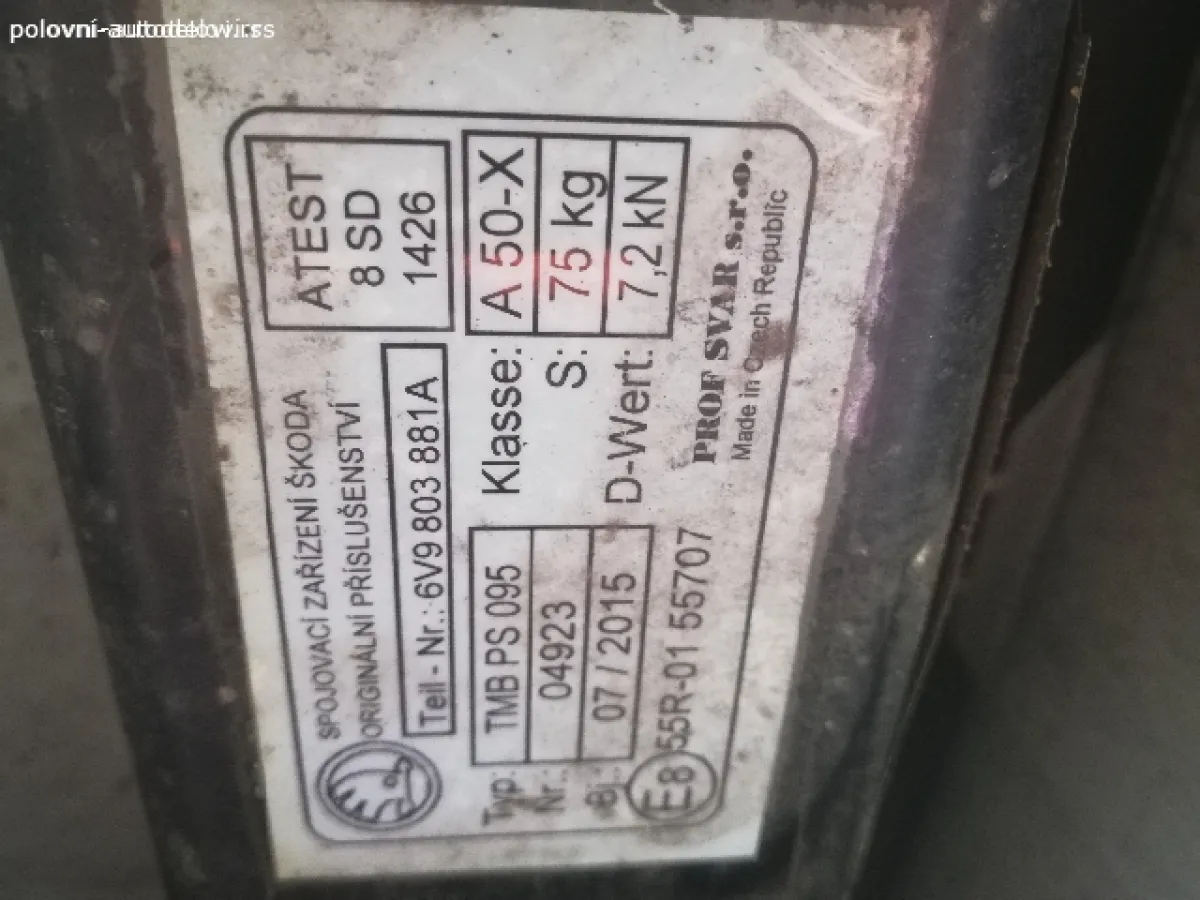 Orginalna euro kuka sa kljucem za skodu fabiu 3
